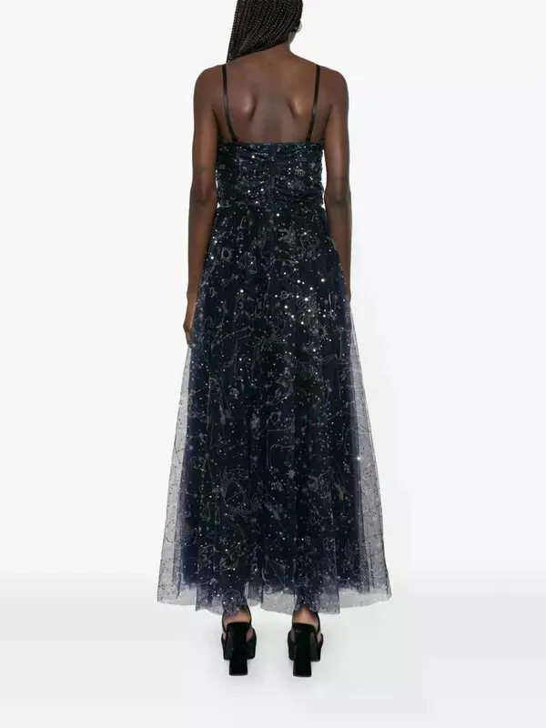 Staud Bettina Midi Dress With Sequin Detailing