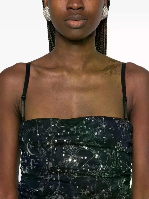Staud Bettina Midi Dress With Sequin Detailing