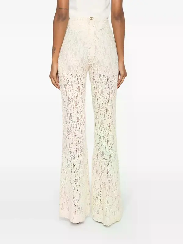 TWINSET Broderie Anglaise Flared Trousers