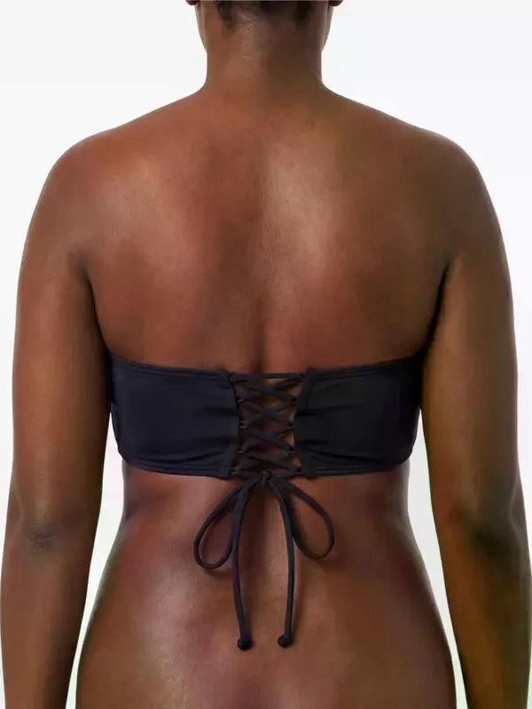 DIESEL® Logo Print Bikini Top - Black
