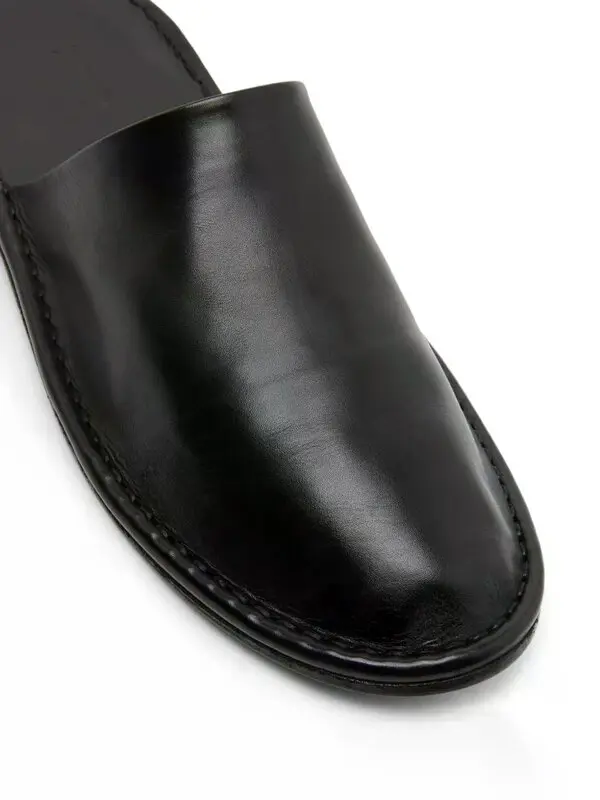 Marsèll Filo Round-toe Leather Slippers - Black