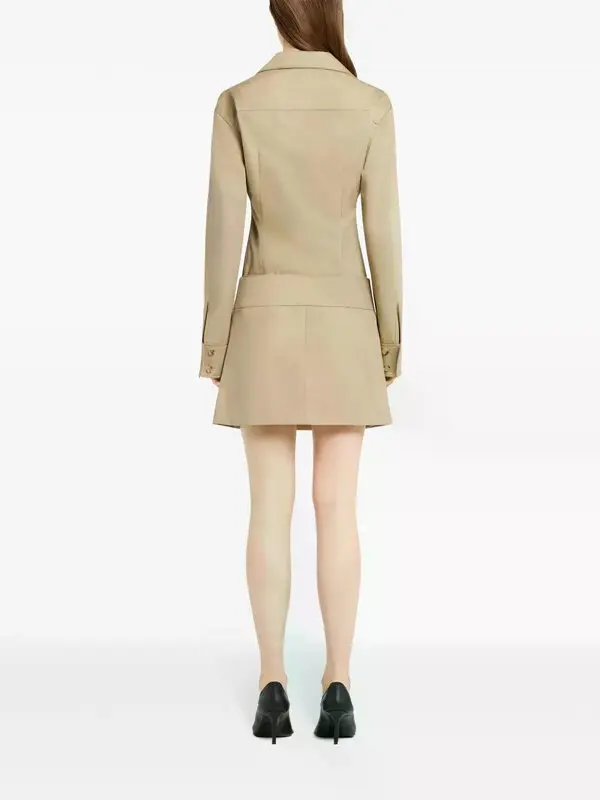 COURREGES Cotton Shirt With Embroidered Logo - Neutrals