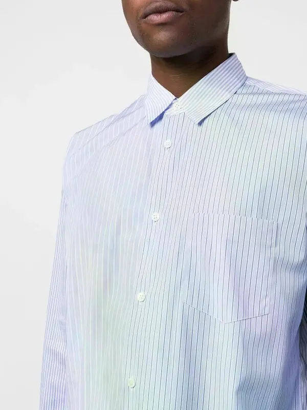 Comme Des Garçons Stripe-print Long-sleeve Shirt