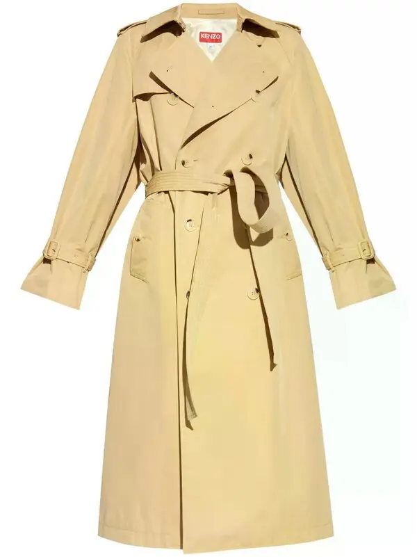 Kenzo Cut-out Double-breasted Trench Coat - Neutrals
