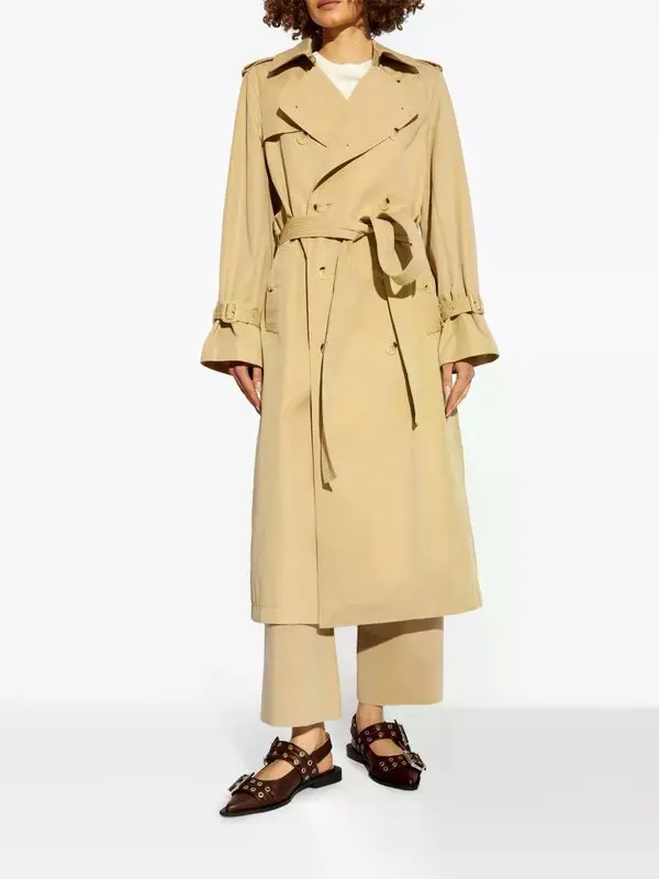 Kenzo Cut-out Double-breasted Trench Coat - Neutrals