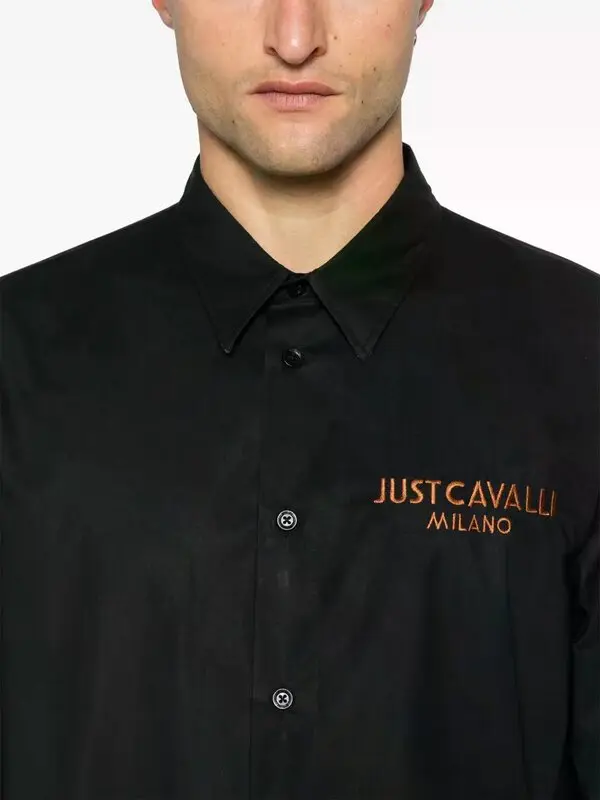 Just Cavalli Logo-embroidered Shirt