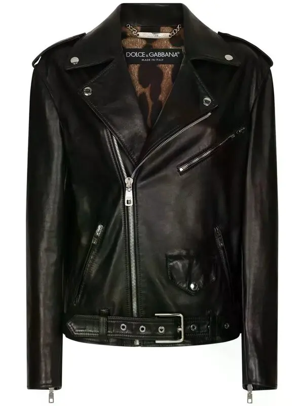Dolce & Gabbana Leather Biker Jacket