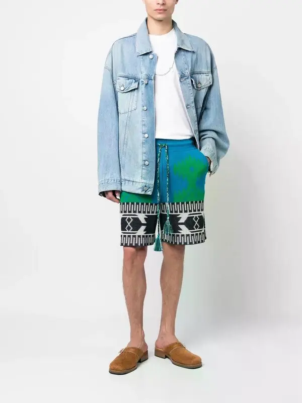 Alanui Abstract Pattern Shorts - Blue