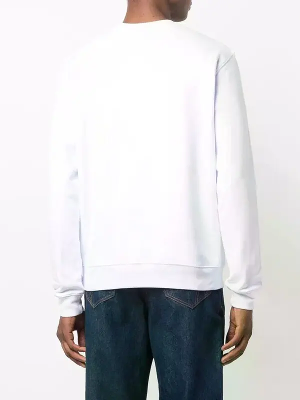 MSGM Cotton Logo Print Sweatshirt - White