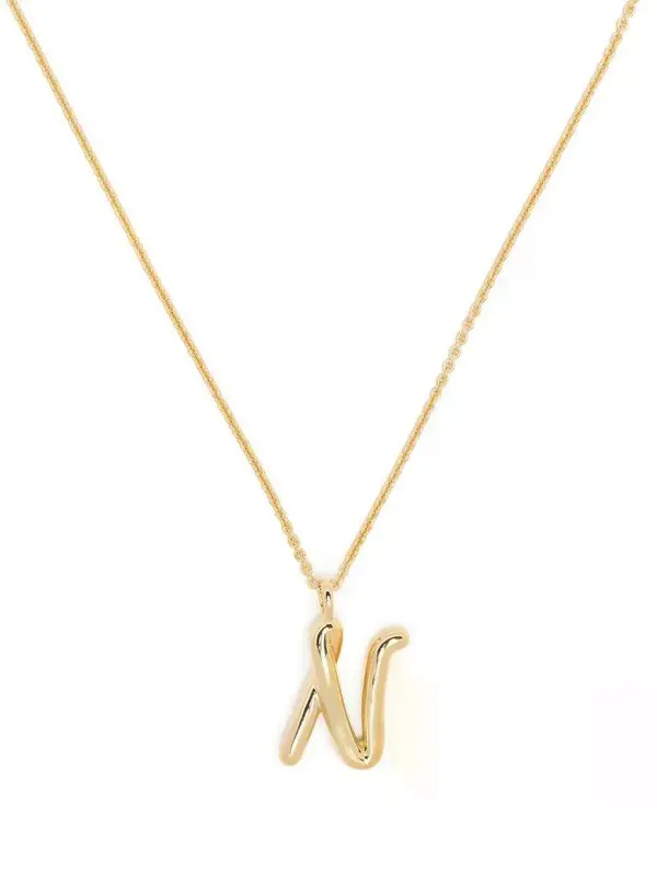 MISSOMA Curly Molten Initial Pendant Necklace - Gold