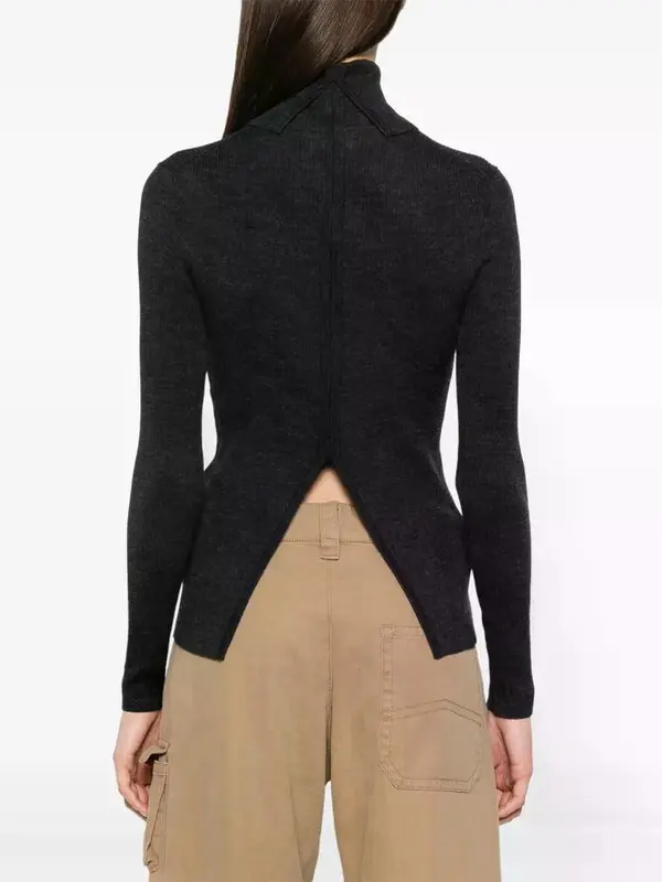 P.a.r.o.s.h Wool Roll Neck Sweater With Seam Detailing