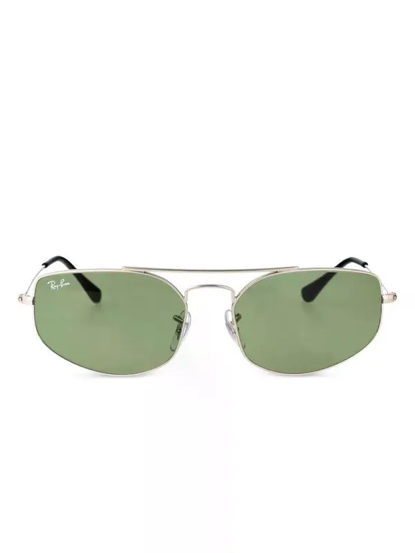 Ray-ban Oval Sunglasses With Double Bridge - Silver