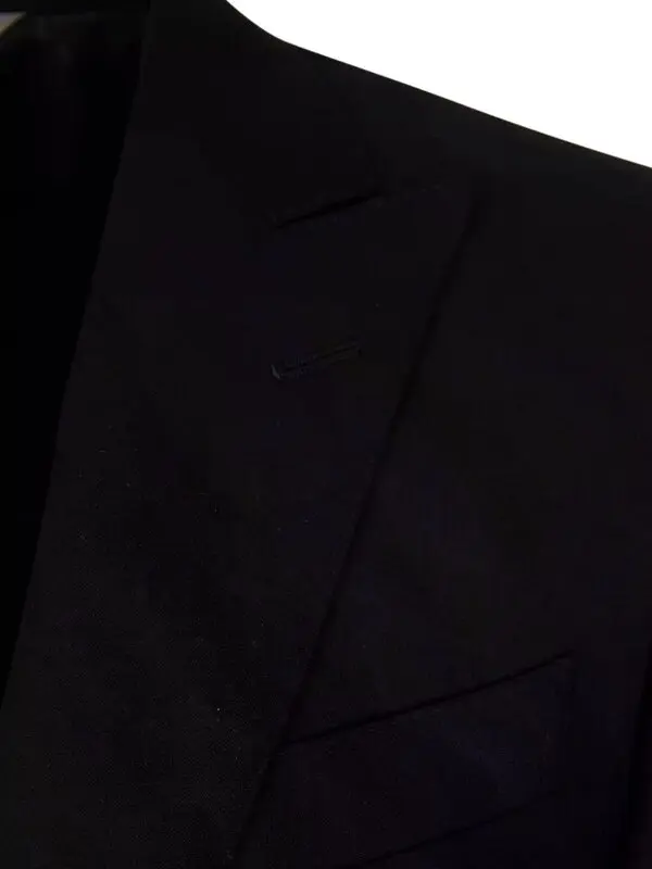 Canali Wool Suit Jacket - Black