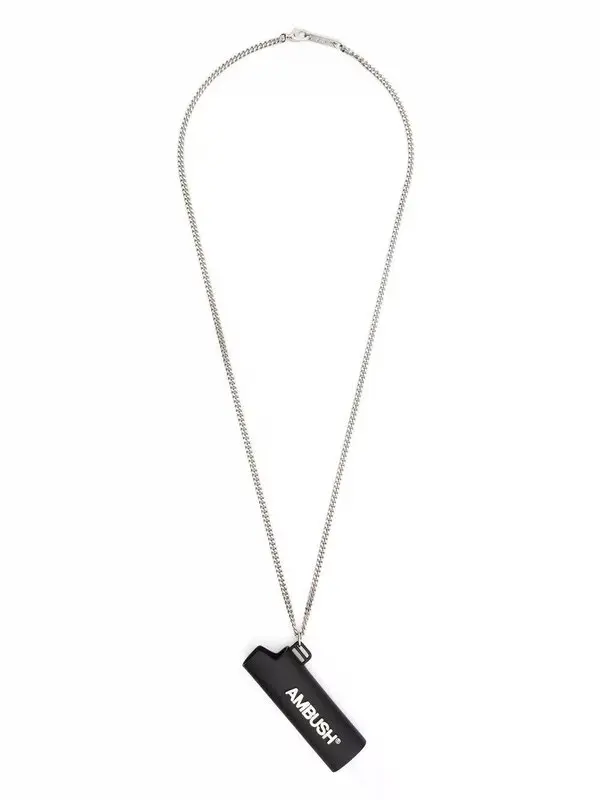AMBUSH Lighter Case Pendant Necklace - Black