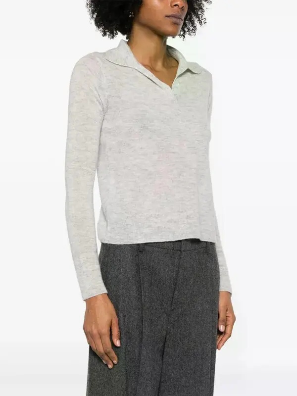 Vince Mélange-effect Collared Sweater - Grey