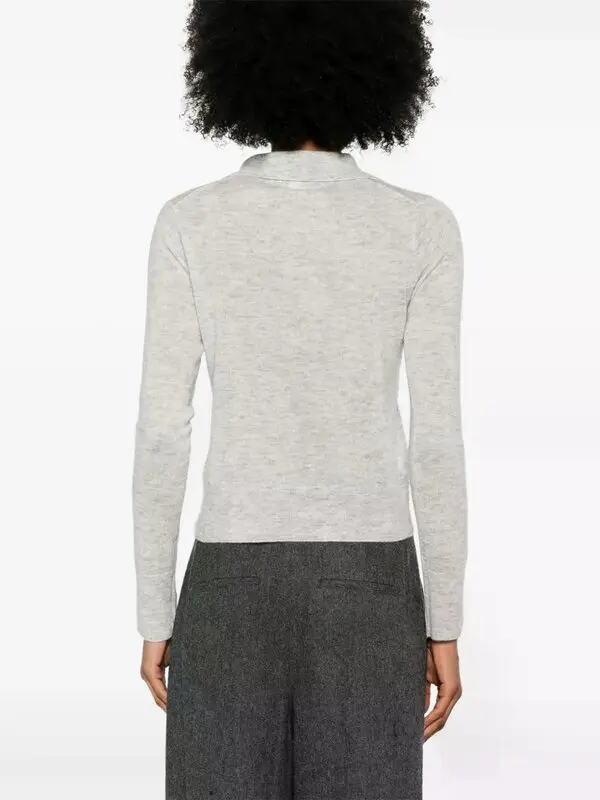 Vince Mélange-effect Collared Sweater - Grey