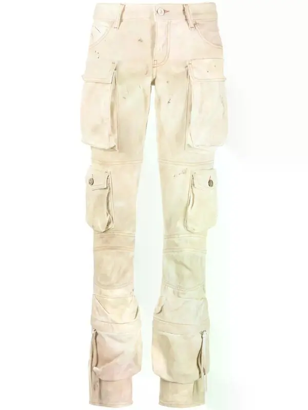 Attico Essie Marbled Cargo Pants - Neutrals