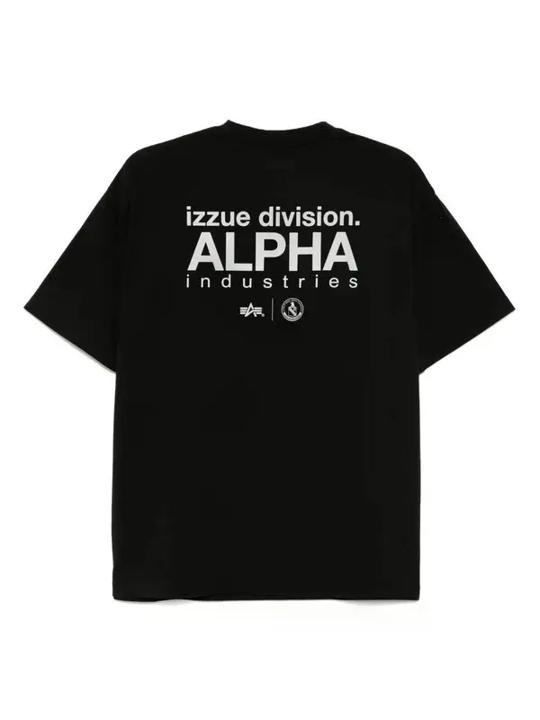 Izzue Logo-embroidered T-shirt - Black