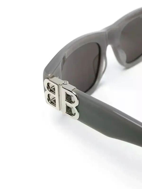 Balenciaga Logo Plaque Biker Sunglasses