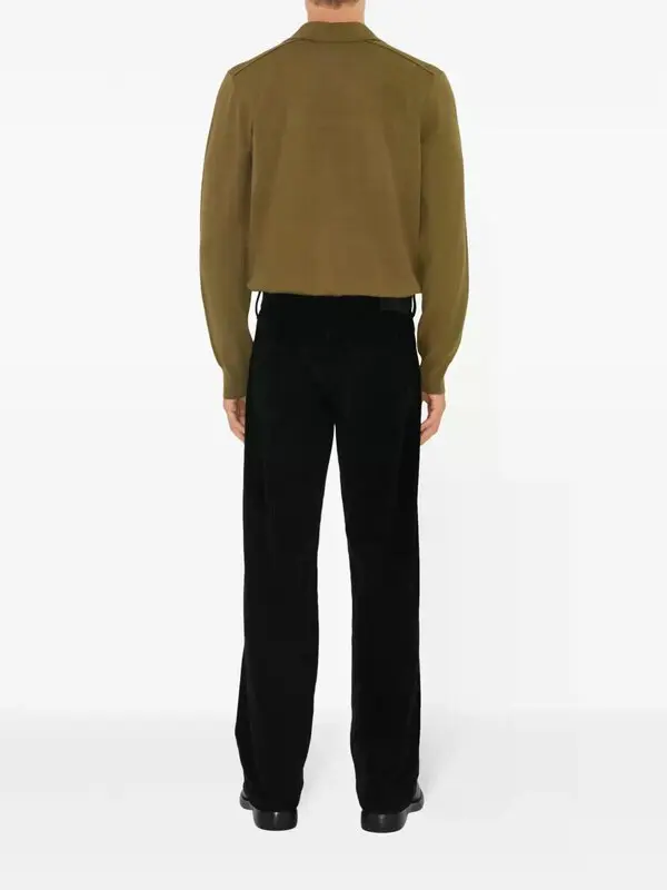Burberry Long-sleeve Wool Polo Shirt - Green