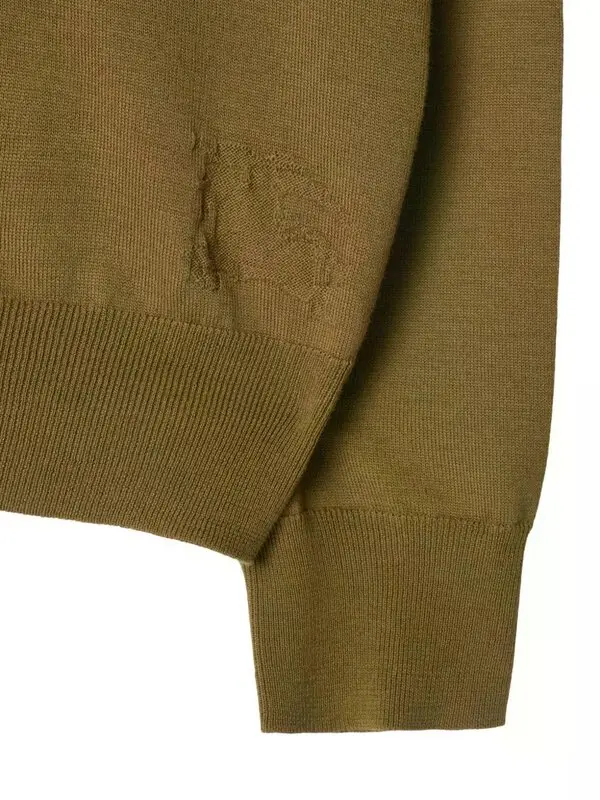 Burberry Long-sleeve Wool Polo Shirt - Green