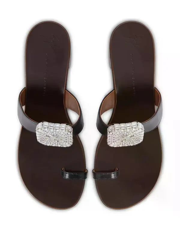 GIUSEPPE ZANOTTI Blahia Embellished Slip-on Sandals