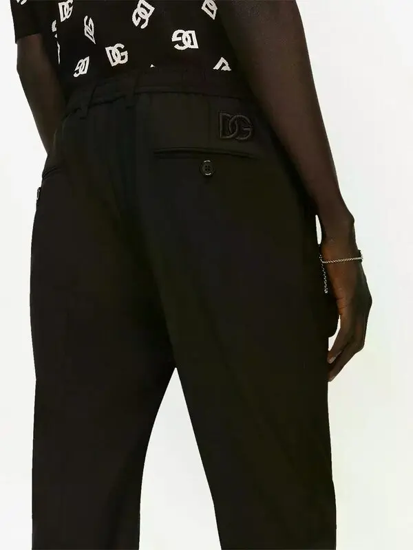 Dolce & Gabbana Logo Embroidered Tailored Trousers