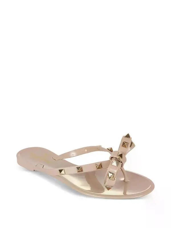 Valentino Garavani Rockstud Slippers - Neutrals