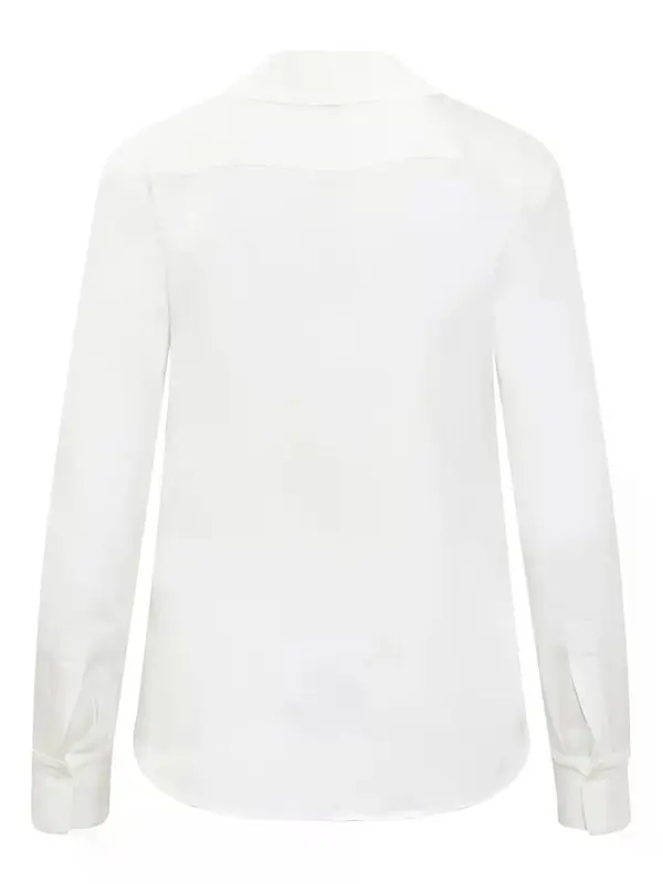 Seafarer Lace-up Shirt With Flap Pockets - White