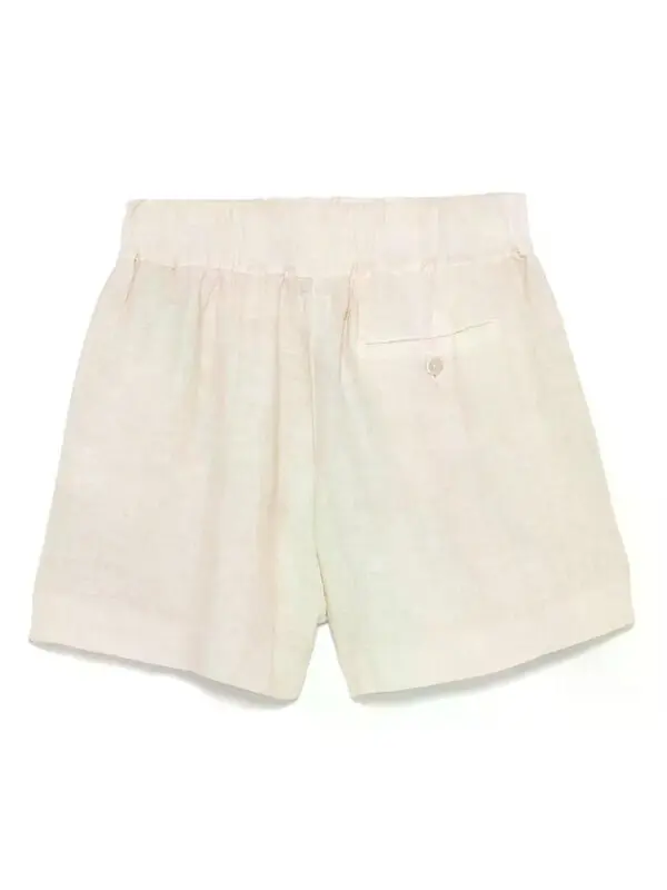 120% Lino Linen Shorts With Elasticated Waistband