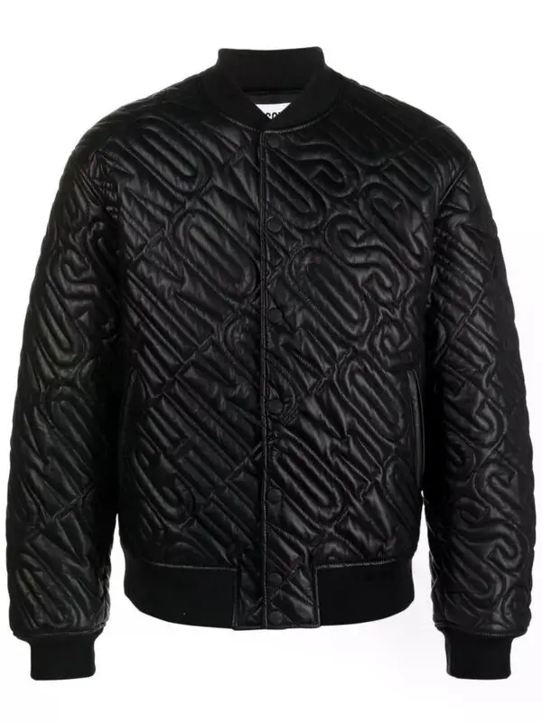 Moschino Embossed Quilted Bomber Jacket