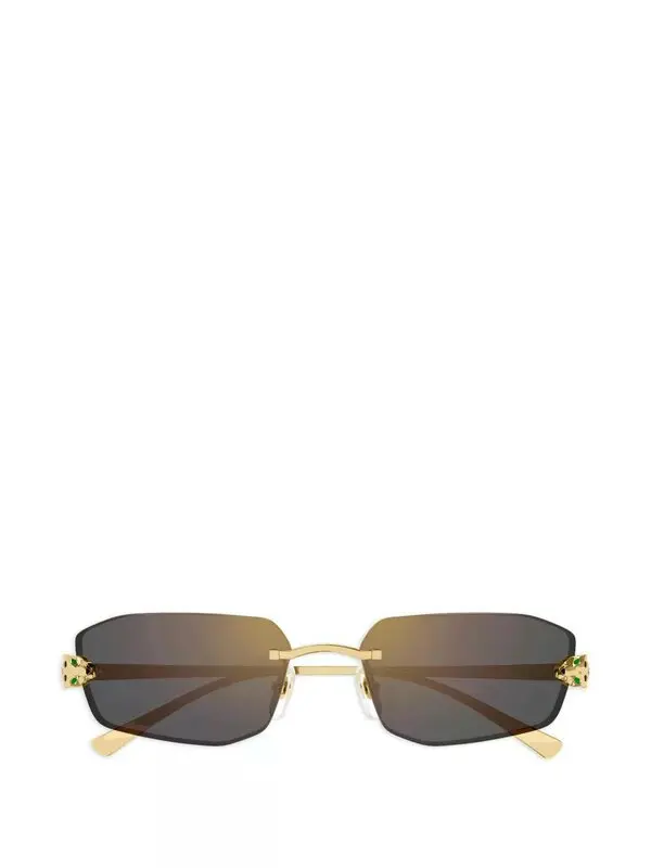 Cartier Panthère Geometric-shape Sunglasses - Gold