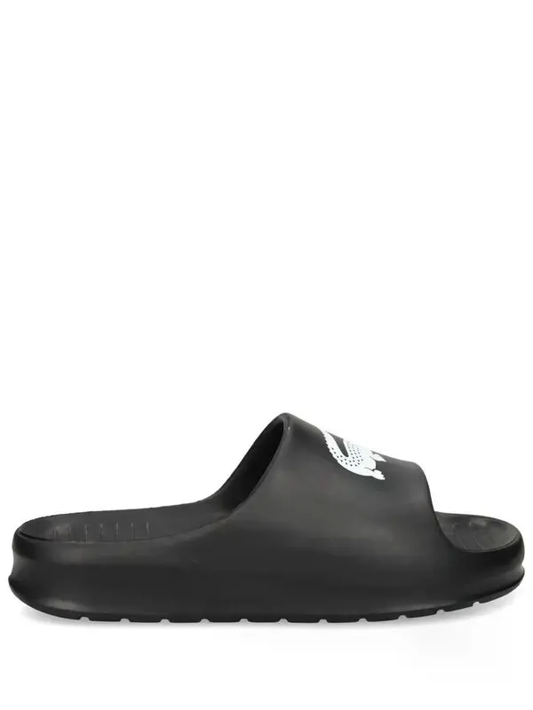 Lacoste Logo Slides - Black
