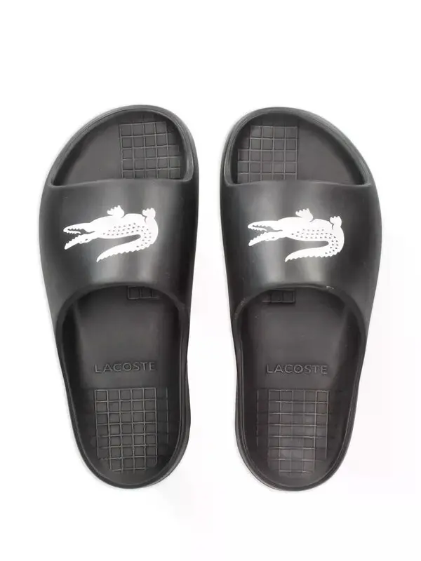 Lacoste Logo Slides - Black