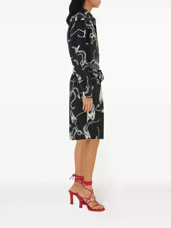 Burberry Chain Link Print Pleated Shorts