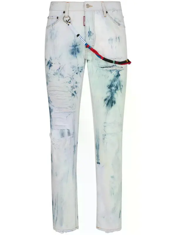 Dsquared2 Distressed Straight-leg Jeans