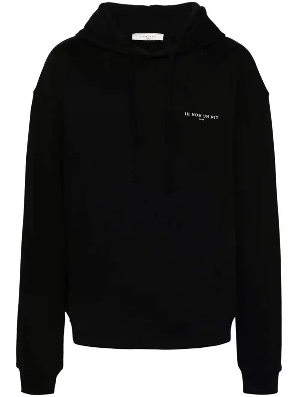 IH NOM UH NIT Pearls And Roses Mask Hoodie - Black