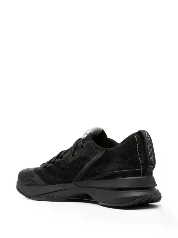 LANVIN Logo Detail Mesh Sneakers - Black