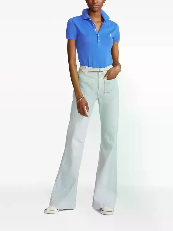 Polo Ralph Lauren Julie Embroidered Polo Shirt - Blue