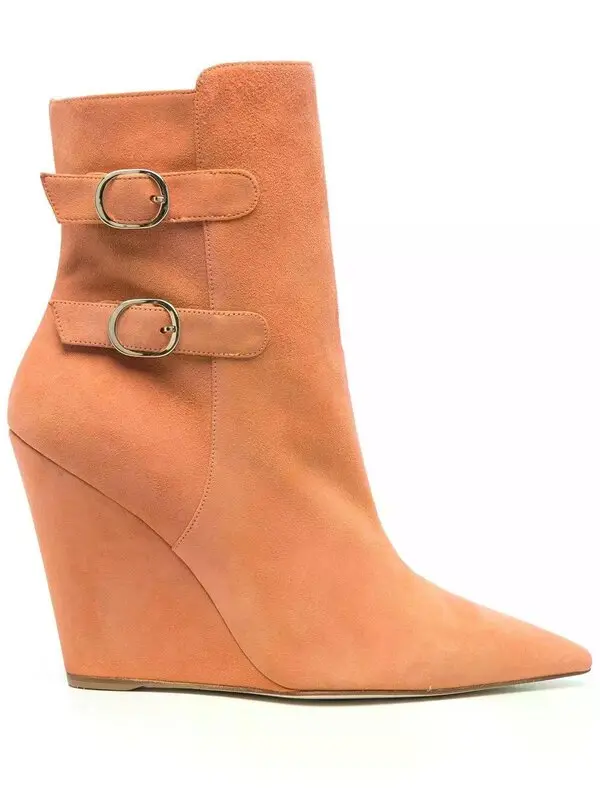 STUART WEITZMAN Suede Buckle-fastening Ankle Boots