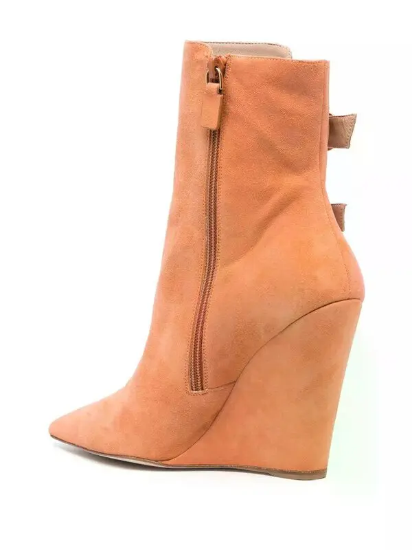 STUART WEITZMAN Suede Buckle-fastening Ankle Boots