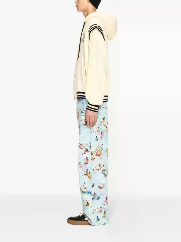 Off-White Fleece Varsity Hoodie - Neutrals