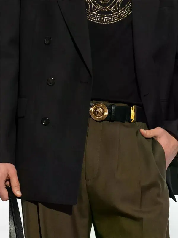Versace Medusa Buckle Leather Belt