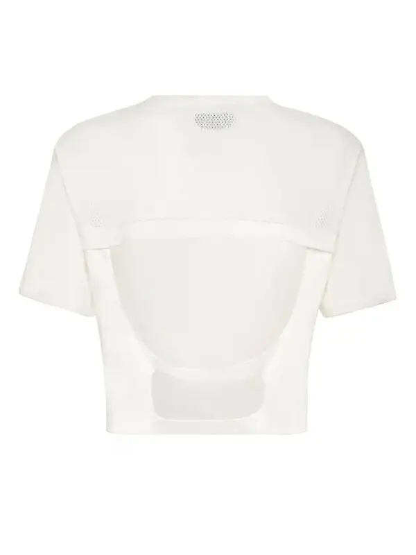 PLEIN SPORT Cropped T-shirt With Open Back - White