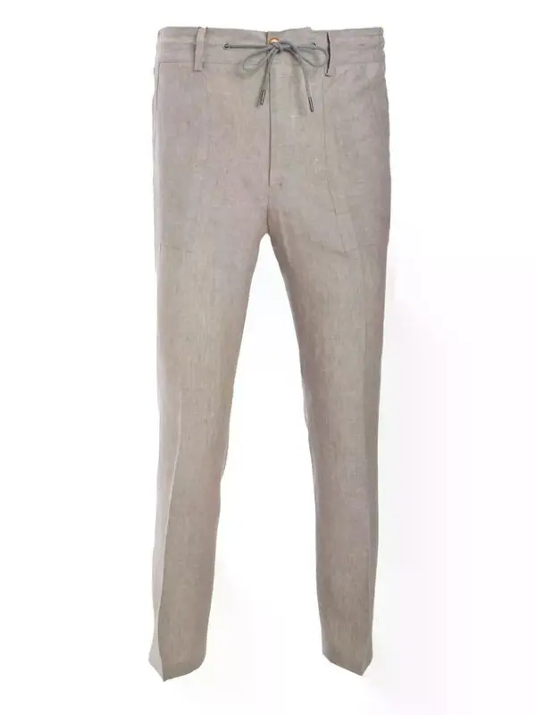 Luciano Barbera Linen Trousers - Neutrals
