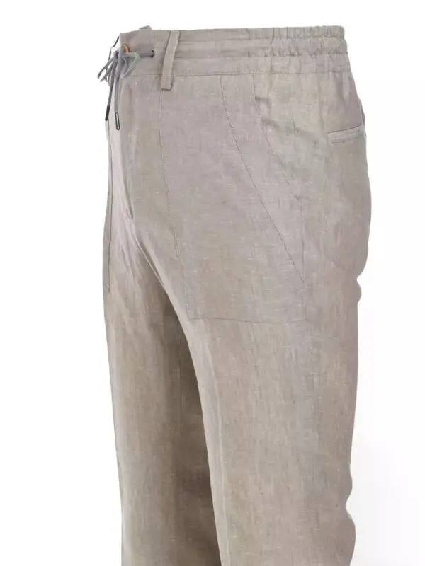 Luciano Barbera Linen Trousers - Neutrals
