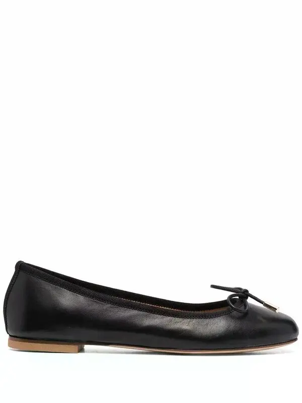 SCAROSSO Ballerina Flats With Bow Detailing