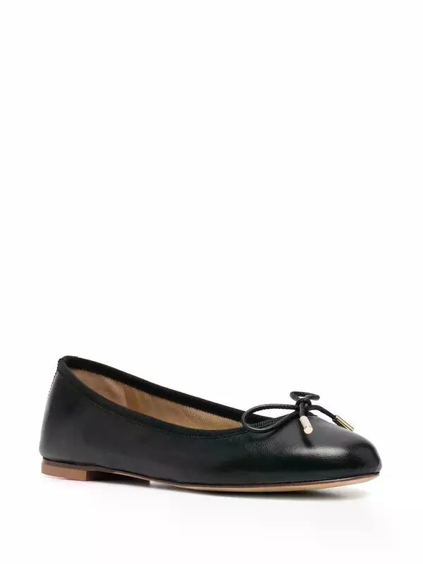 SCAROSSO Ballerina Flats With Bow Detailing