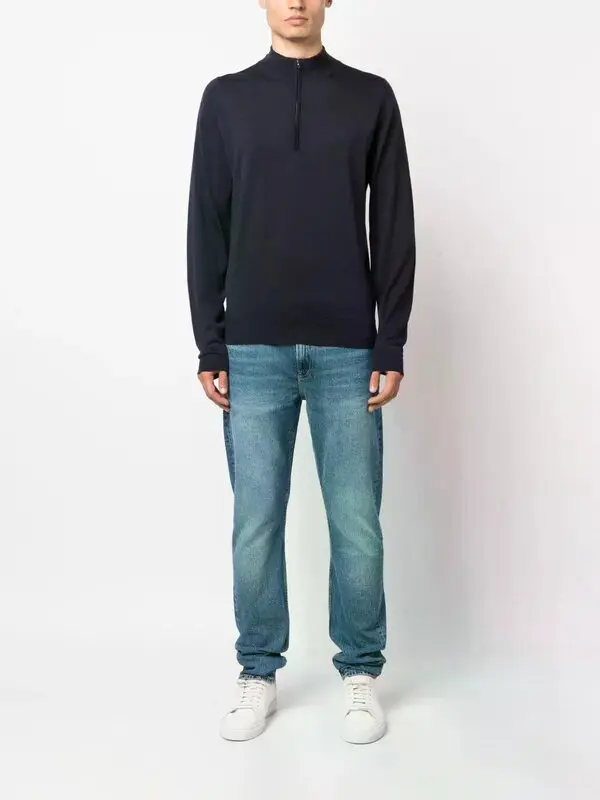 Calvin Klein Slim-cut Jeans With Logo Patch