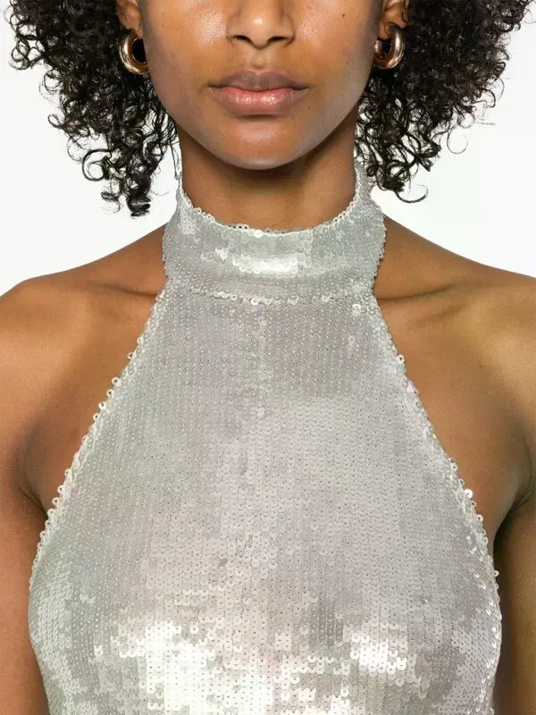ATU BODY COUTURE Sequinned Halterneck Gown